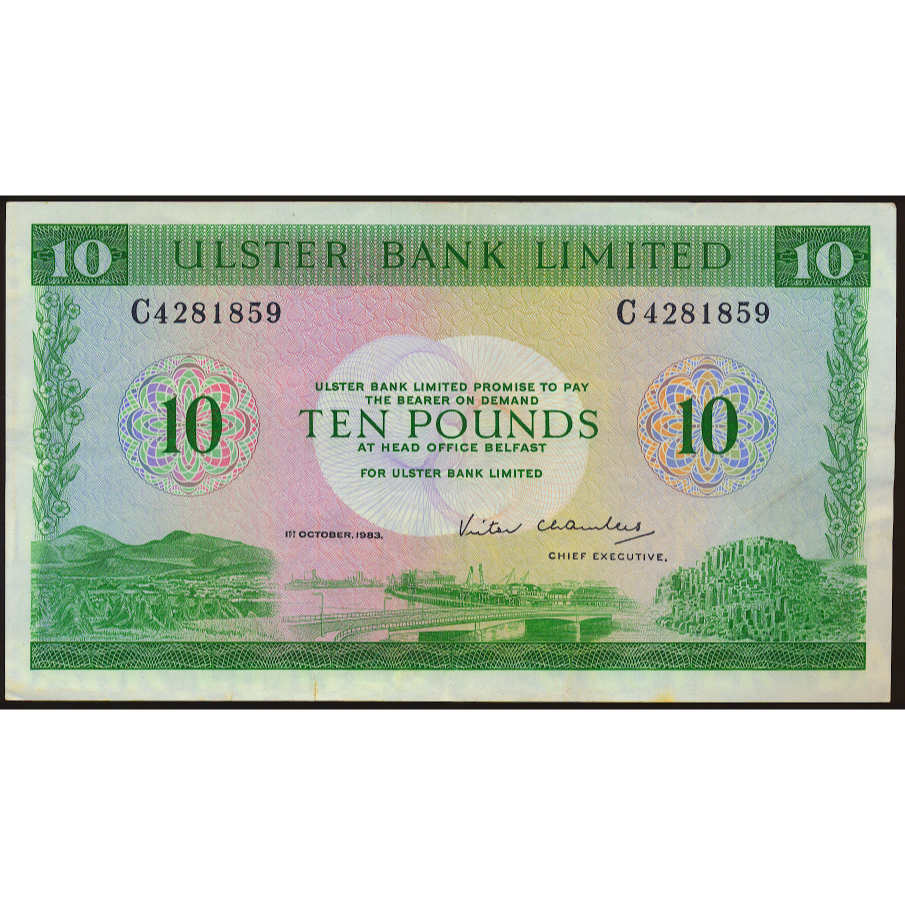 NORTHERN IRELAND P.327c NI825c 1983 Ulster Bank £10 AUNC – Coins and ...
